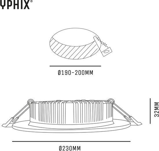 LED Downlight Pro Line 23cm 26W 4000K | bol
