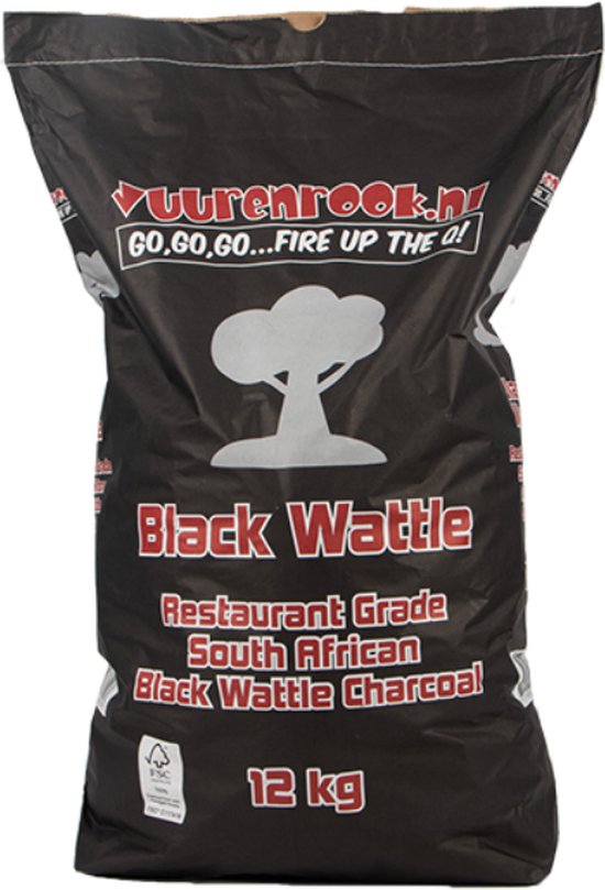 Vuur&Rook Restaurant Grade South African Black Wattle Houtskool 12 kg | bol
