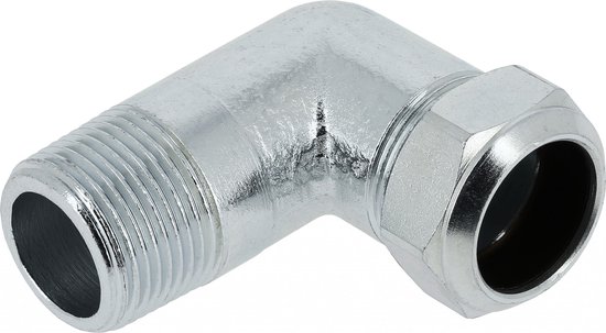 Bonfix Staalverzinkte knelfitting - Kniekoppeling 108 - buitendraad x knel - 3/4 x 22mm | bol