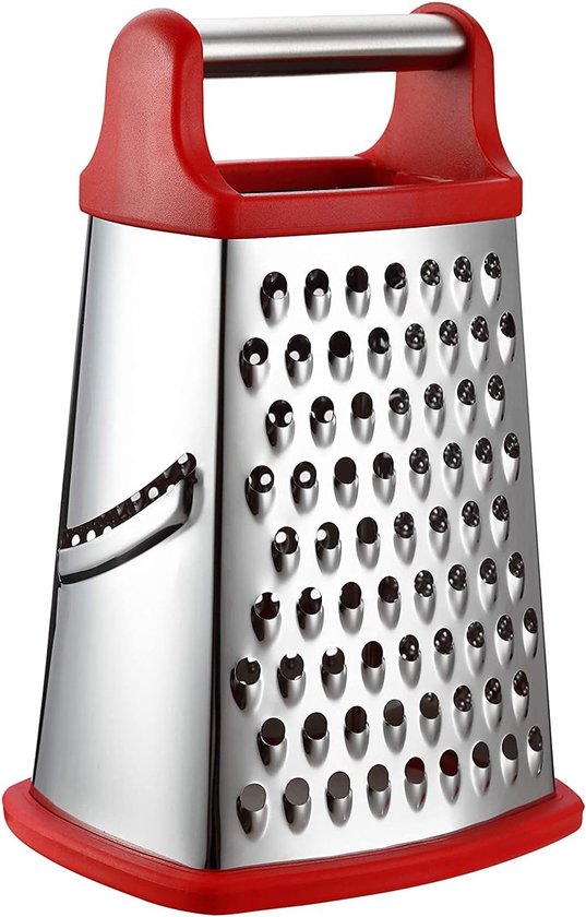 4-zijdige rasp roestvrij staal, keukenrasp voor grof en fijn raspen ...