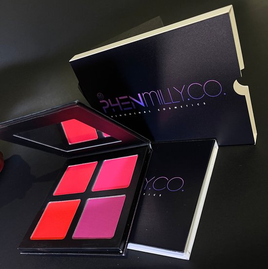 16PHENMILLY.CO Cherry - Pink Sakura Blush Palette 4 Pan | bol