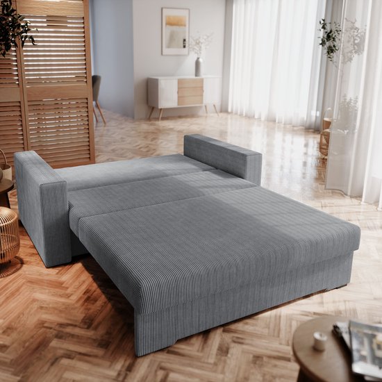 Slaapbank Zetelbed Betis - 2 zit- bankstel - ribstof - bank of Bed | bol