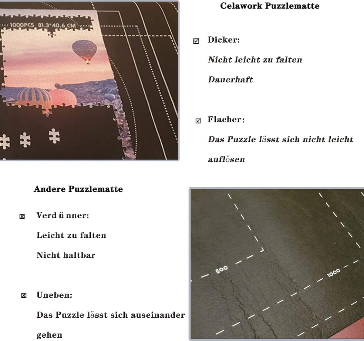 Equivera Puzzelmat - Puzzelkoffer - Puzzelbord - Puzzelrol - Puzzelmat ...