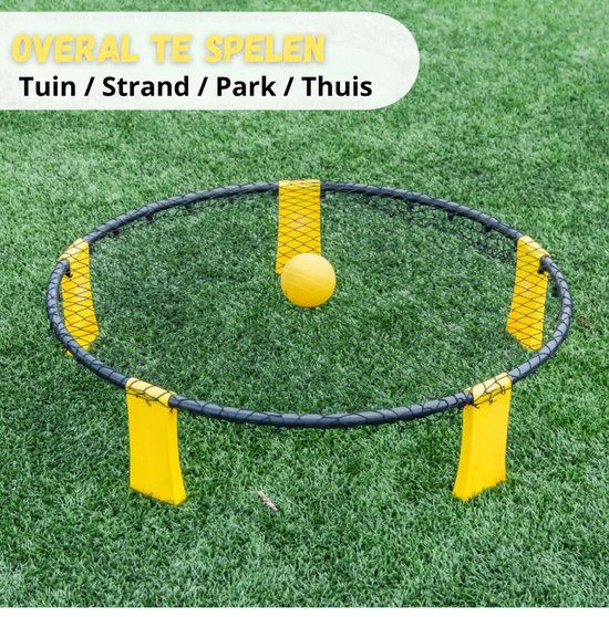 Roundnet - Set - Speelnet - 2 Ballen - Pomp - Opbergtas - Roundball ...