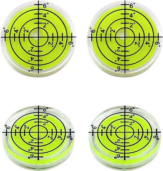 LAINIKE Waterpas, 4 stuks, Ø 32 mm, kleine waterpas, mini-waterpas ...