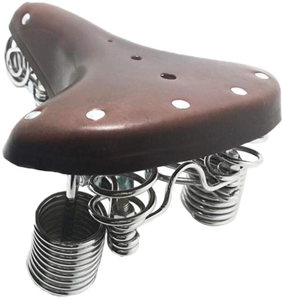 TentHome Vintage Fietszadel Leren Stadsfietszadels Zadel met Vering ...