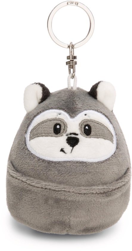 NICI Sleutelhanger Chill Raccoon 8cm - grijs - pluche metgezel voor ...