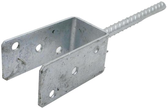 U-beugel voor palen | 91x325x120x18mm | Gegalvaniseerd staal | Voet van ...