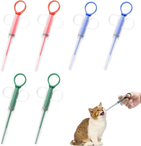 6 stuks tablettengevers voor katten - medicijnenfeeder - huisdierpusher ...