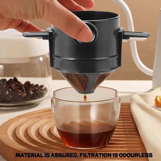 Reusable Stainless Steel Cone Coffee Drip Filter Premium Coffee Funnel ...