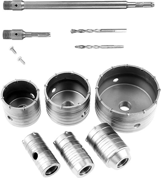 JGS Premium - Ronde handgreep Betonmuur Boorgat Kernboorset 10 stuks ...