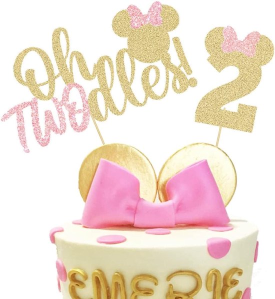 10 Pcs Muis Thema Cake Topper - Oh Twodles Voor Baby Shower - Kids 2nd ...