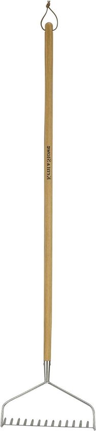 Long Handle Garden Rake - Stainless Steel Ideal for All Floors with Ash ...