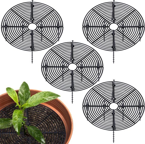 Flower Pot Grid 30 cm - Pack of 4 | Plant Protection, Floor Protection ...