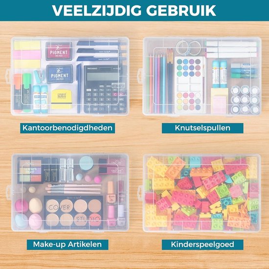 Inovra Plus - Hobby Opbergdoos met Deksel (2 Stuks) - Plastic ...