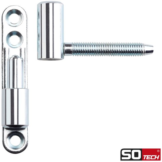 SOTECH 2s Deurscharnieren Inboorscharnier 15 x 83 mm met stift M8 x 47 ...