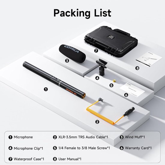 Comica VP3 XLR Microfoon - Supercardioïde Condensator Richtmicrofoon | bol