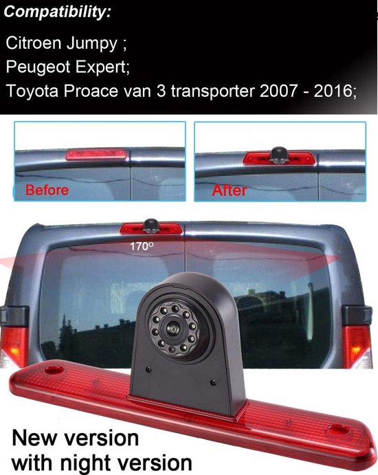 Achteruitrijcamera Set voor Citroen Jumpy/Peugeot Expert/Proace Van | bol