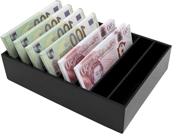 Allecto Premium - Geld Organizer met 8 compartimenten - Zwart acryl ...