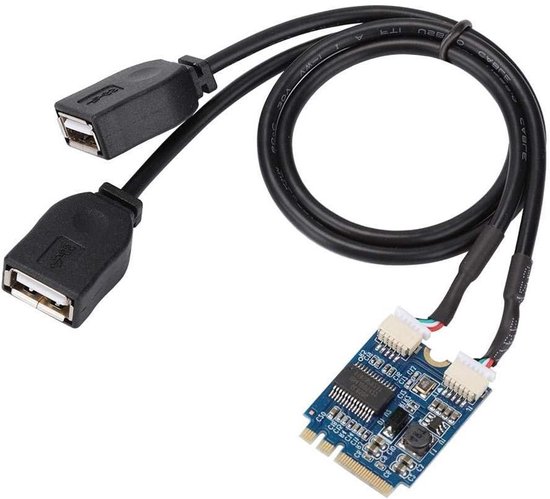 M.2 NGFF naar USB Adapter - Dual Port USB2.0 Interface ...
