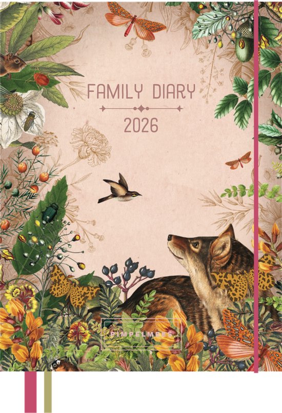 Pimpelmees Family agenda 2026 - Terra botanica family diary Fox rose | bol