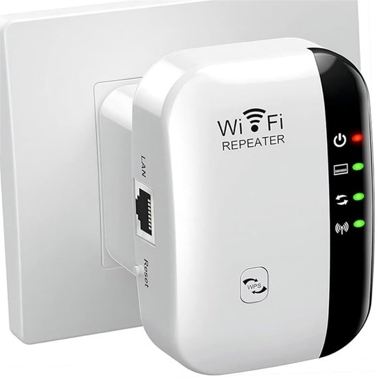 WiFi Repeater 300Mbps - 2.4GHz Range Extender met Ethernetpoort ...
