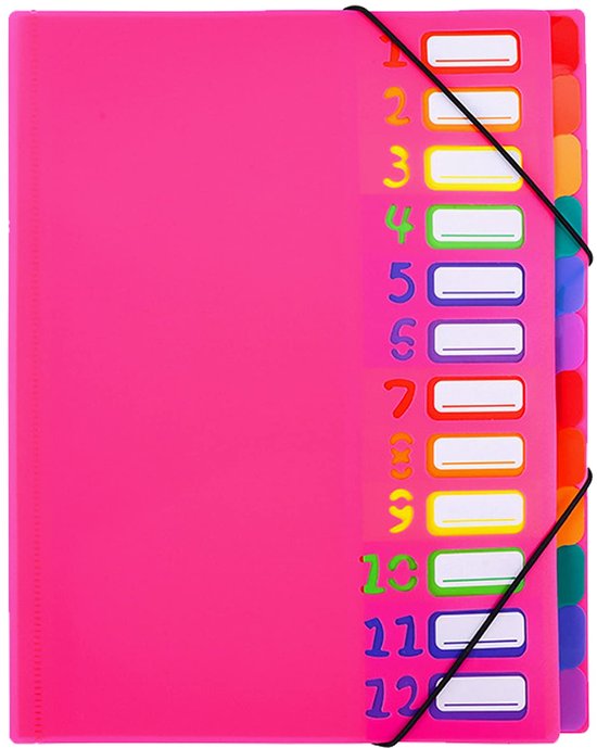 Uitbreidbare map, projectmap, A4-organizer, bureaumap, 12 ...