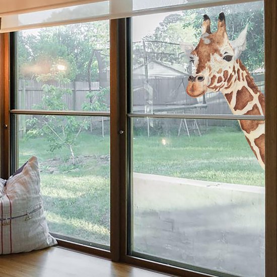 Funlife Grote Sticker Dieren Raamdecoratie Giraf, Statisch Klevende ...