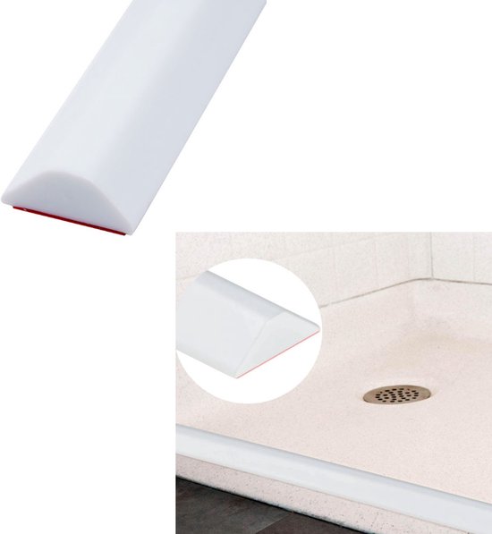 Anti Water Strip - Zelfklevende waterkering voor douche - Rubber - 2m | bol