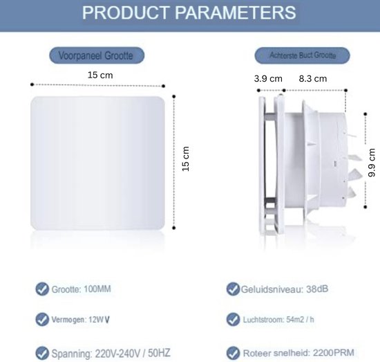 Badkamerventilator met vochtsensor - Badkamer ventilator met ...