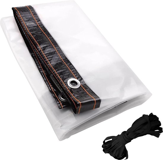 1,5 x 1,5 m, transparant zeil met oogjes, waterdicht afdekzeil ...