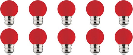 Voordeelpak 10x LED Lamp E27 - Kozolux Romba - Rood Gekleurd - 1W | bol