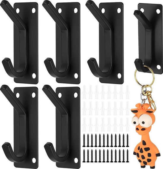 Kapstokken, 6 stuks kapstokken, handdoekhaken, ijzeren metalen ...