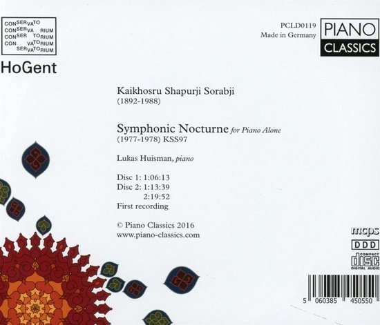 Sorabji: Symphonic Nocturne, Lukas Huisman | CD (album) | Muziek | bol