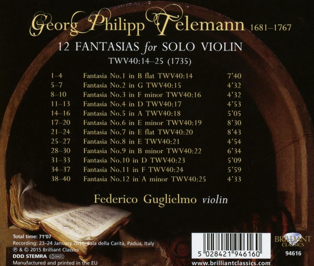 Telemann/12 Fantasias, G.P. Telemann | CD (album) | Muziek | bol.com