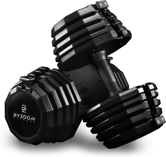 ByZoom Verstelbare Dumbbell Set - 25 kg - 15 dumbbells in 1 - 2 stuks | bol