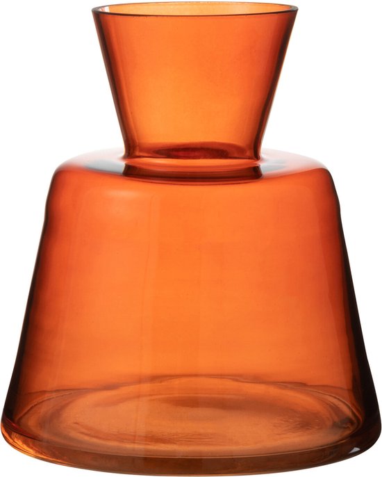 J-Line vaas Conisch - glas - oranje - small - Ø 15 cm | bol