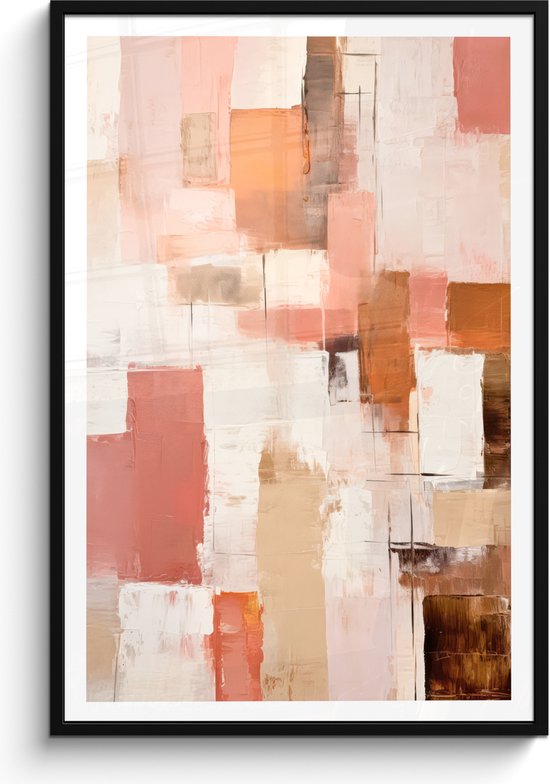 Fotolijst inclusief poster 80x120 cm - Abstracte kunst - Foto in kader ...