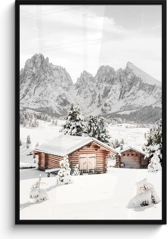 Fotolijst inclusief poster 80x120 cm - Winter landschap - Foto in kader ...