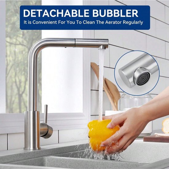 CECIPA Hoge druk keukenkraan, keukenmengkraan met enkele functie ...