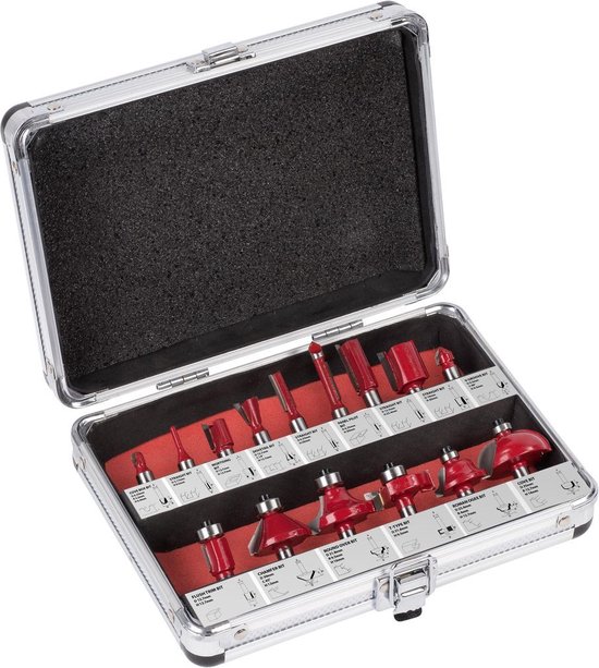 Kreator KRT060185 Frezenset voor bovenfrees - 8 mm - 15 delig | bol