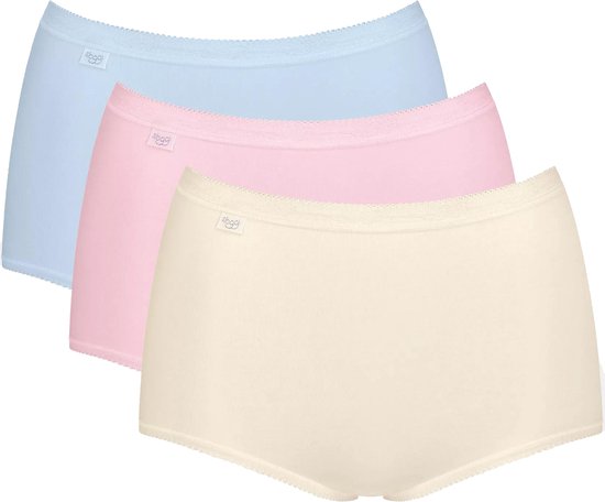 Sloggi Women Basic+ Maxi (3-pack) - dames slip - verschillende kleuren - Maat: 44 | bol