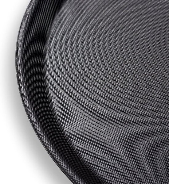 Gastro dienblad, 10 stuks, 35 cm x 2 cm, rond, zwart, verpakking van 10 ...