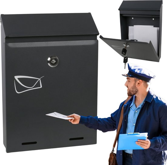 Brievenbus met slot en 2 sleutels Heron 26x18,5x5,5 cm | bol