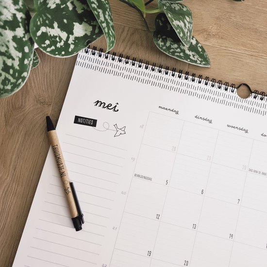Maandkalender schooljaar 2024-2025 | A3 formaat XL (42x30cm ...