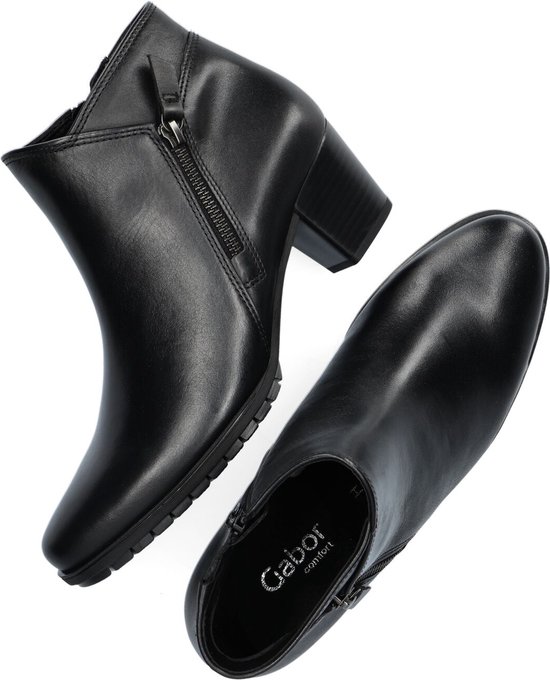 Gabor 603.1 Enkellaarsjes - Enkelboots met rits - Dames - Zwart - Maat ...