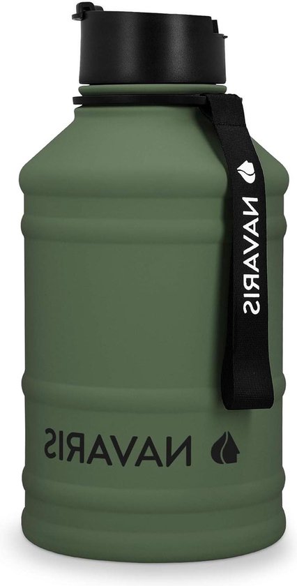 Roestvrijstalen waterfles - 2L - Extra grote fles met drinkdop - Ideaal ...