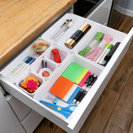 16 stuks schuifladen organizersysteem kantoor bureau lade organizer ...