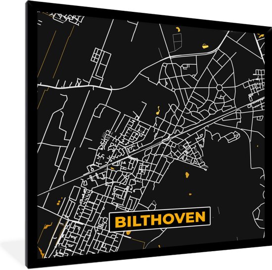 Fotolijst incl. Poster - Bilthoven - Stadskaart - Plattegrond - Kaart ...