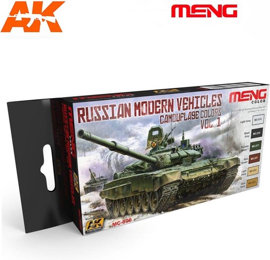 Meng MC806 Russian Modern Vehicles Camouflage Colors Vol.1 verf set 6 x ...